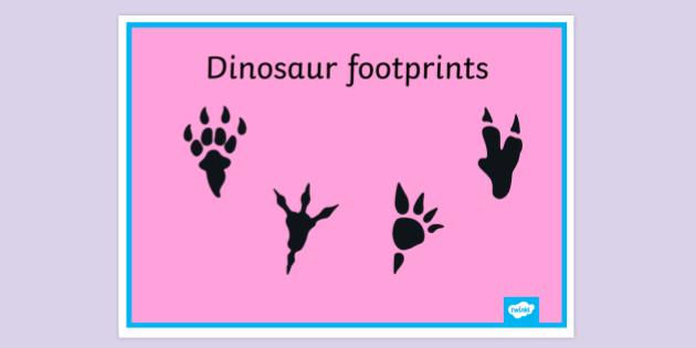 FREE! - Dinosaur Footprints Poster Display Poster | Primary Resources