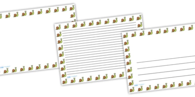 FREE! - Snail Full Page Borders (Landscape) (teacher made)