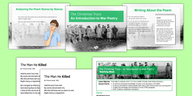 The Christmas Truce: An Introduction to War Poetry Lesson Pack