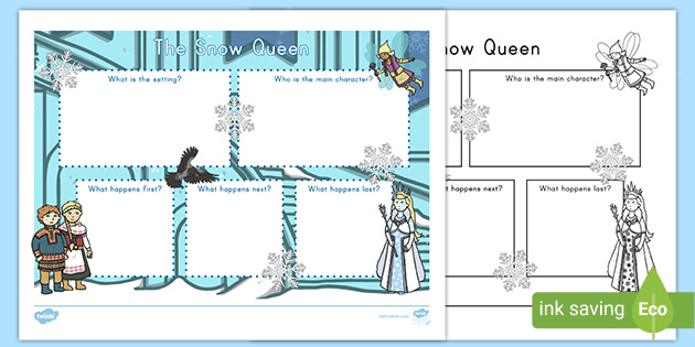 The Snow Queen Story Summary Writing Activity