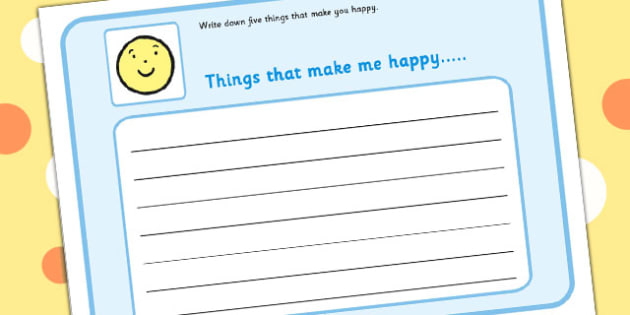 5 Things That Make You Happy Writing Frame
