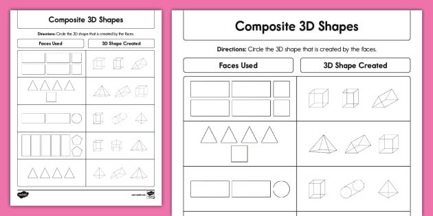 3D Shapes Worksheets | twinkl.com