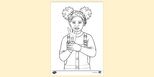 FREE! - BSL Spring Colouring Sheet | Colouring Sheets