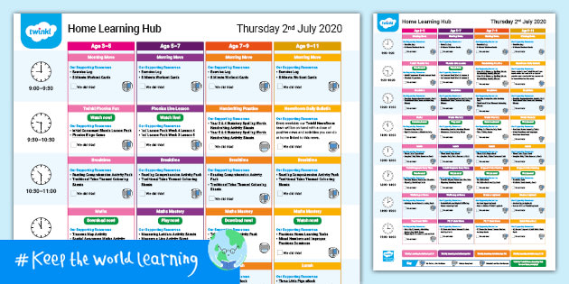 FREE! - Home Learning Hub Daily Plan Thursday 2nd July