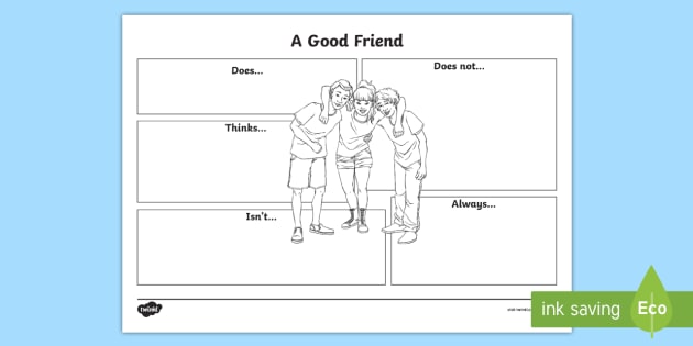 Year 3 Good Friend Worksheet Activity Sheet First Week Back
