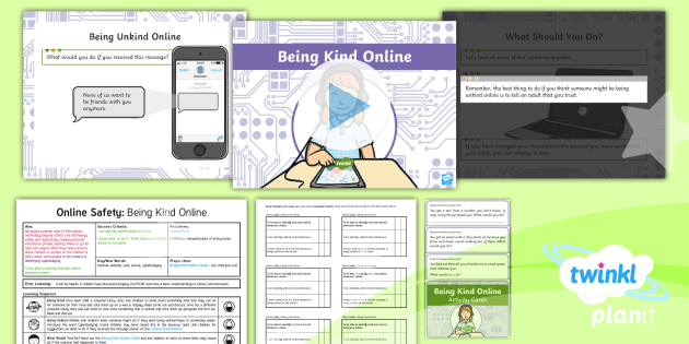 Computing: Online Safety: Being Kind Online Year 2 Lesson Pack 5
