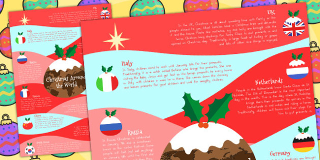 Christmas Around the World Poster A4 - australia, christmas, a4