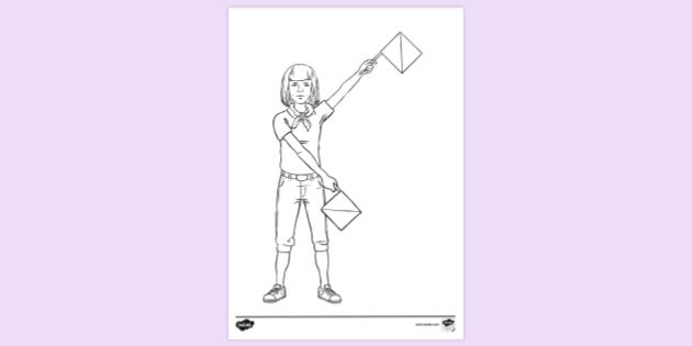 Semaphore X Colouring Sheets | Colouring Pages