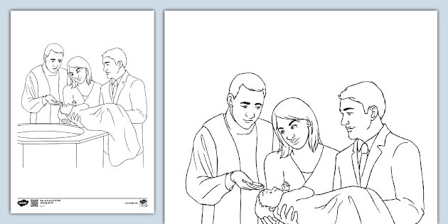 coloring pages of baptism