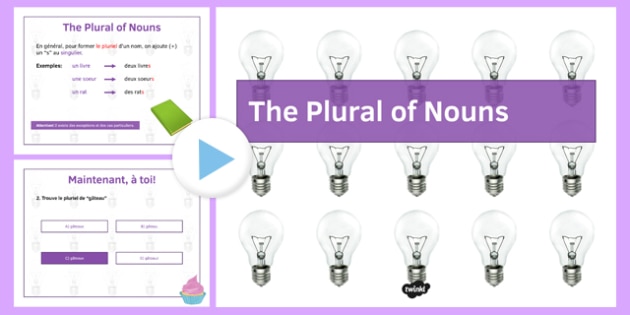 Le pluriel des noms Présentation