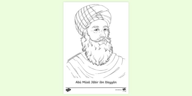 FREE! - Jābir ibn Ḥayyān Colouring Sheet | Colouring Sheets