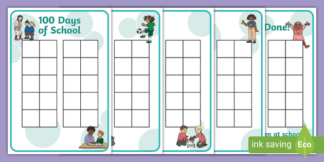 100 Days of School Ten-Frame Chart (teacher made)