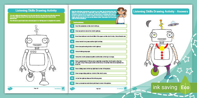 Listening Skills Drawing Activity (Ages 5 - 9)