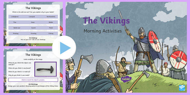 Vikings Themed Morning Activities (teacher made)