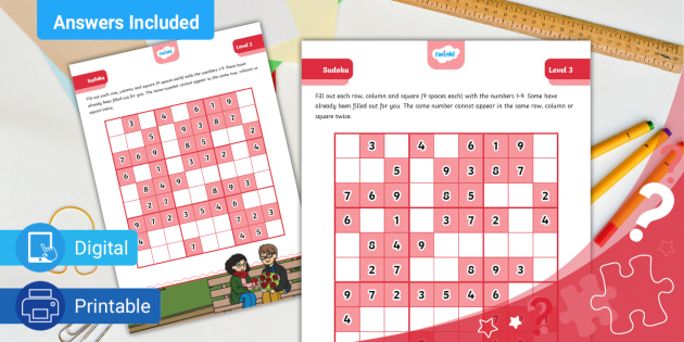 Valentine's Day Interactive Sudoku - L3 - Kids Puzzles