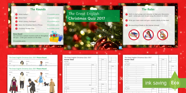 English Christmas Quiz • Twinkl.com.au