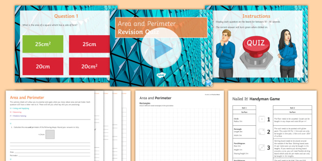 Area Lesson 4: Area and Perimeter of 2D Shapes Revision