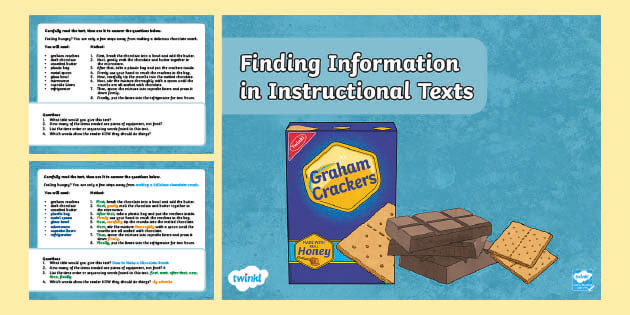 Finding Information in Instructional Texts PowerPoint