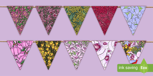 Australian Native Flora Bunting (teacher made)