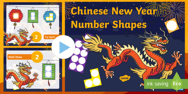 * NEW * Chinese New Year Number Shape PowerPoint - Chinese New Year Maths