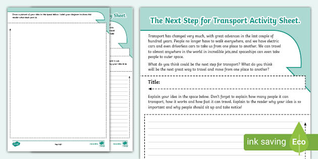 The Next Step for Transport Activity Sheet (Teacher-Made)
