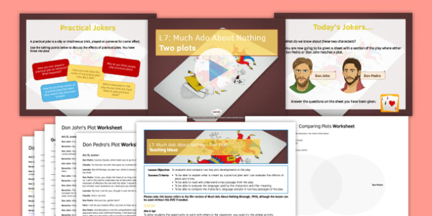 GCSE Much Ado About Nothing Lesson Pack 7: Two Plots