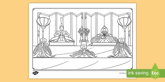 Hinamatsuri Colouring Page (Teacher-Made)