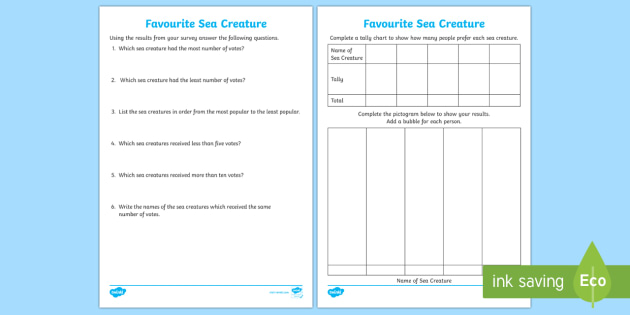 Sea Creatures Worksheet • Twinkl.com.au