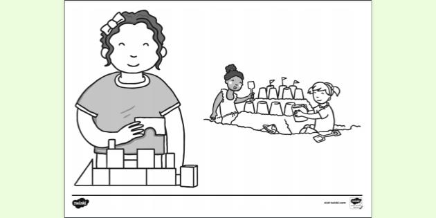 FREE! - Building Colouring | Colouring Sheets (teacher made)