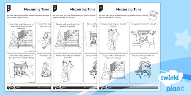 Measuring Time Home Learning Tasks (teacher made)