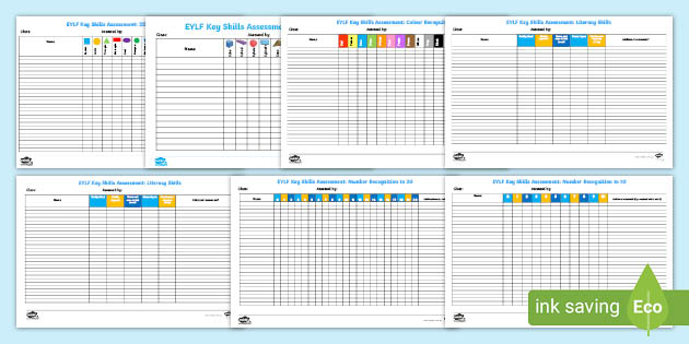 EYLF Maths and Literacy Key Skills Assessment Pack