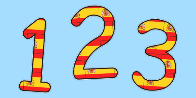 Spanish Display Numbers Flags (teacher made)