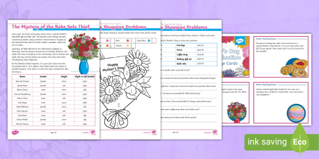 Mother's Day Math Activity Pack (teacher made)