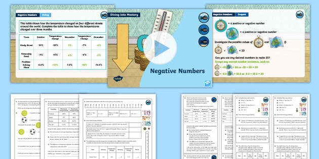 👉 White Rose Maths Compatible Year 6 Negative Numbers