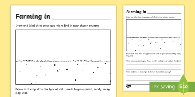 Farming Around the World Research Activity - English (United States)