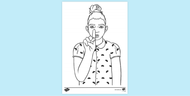 NZSL Be Quiet Colouring | Colouring Sheet (teacher made)