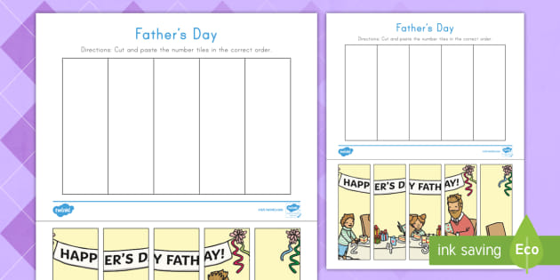 Father's Day Sequencing Activity | Kindergarten | Twinkl USA