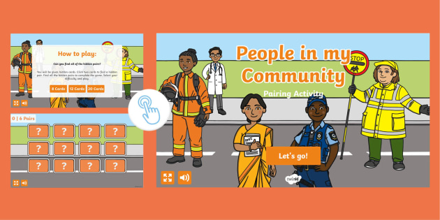 People in My Community Pairing Activity - Prep - 2 HASS