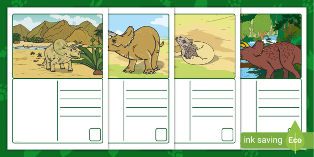 FREE! - Triceratops Postcards (teacher made)