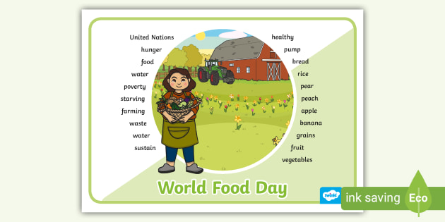 World Food Day Word Mat (teacher made)