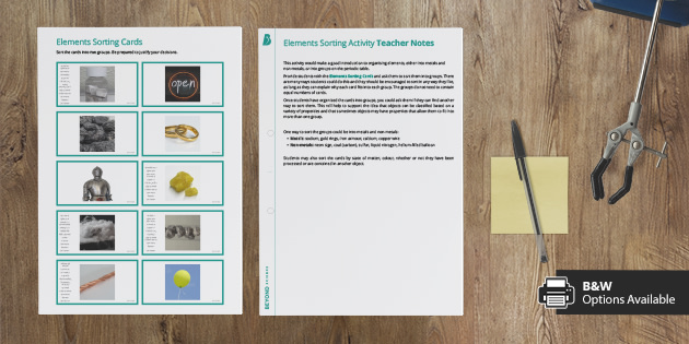 Sorting Elements Activity | KS3 Chemistry | Beyond