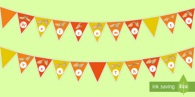 Welcome to Year Three Display Bunting