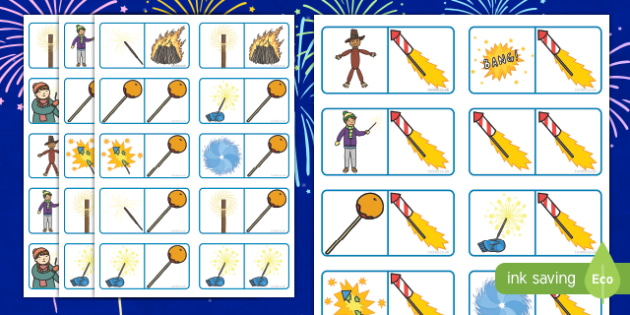 Bonfire Night Themed Domino Game