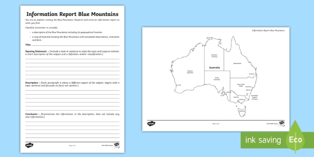 Australian States and Territories – Blue Mountains Information Report