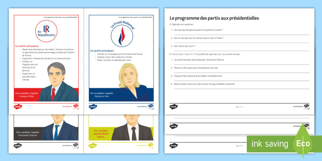 French Presidential Elections Differentiated Reading Comprehension Activity