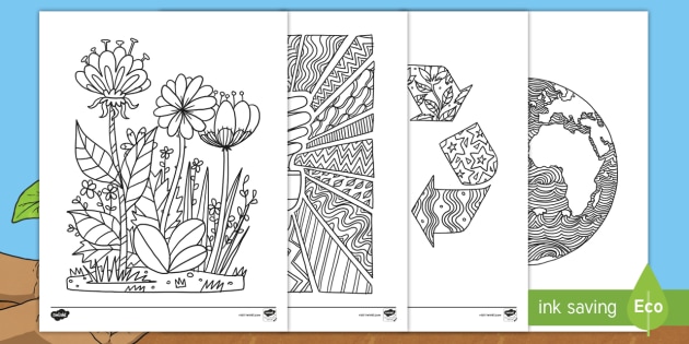Earth Day Mindfulness Coloring Sheets