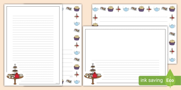 Afternoon Tea Page Borders - Twinkl - KS1 (teacher made)