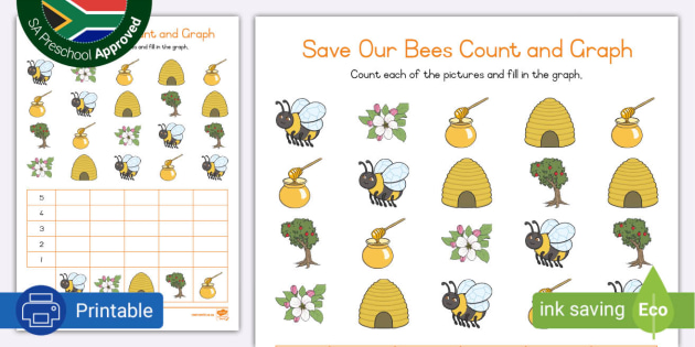 Save Our Bees Count and Graph Activity (teacher made)