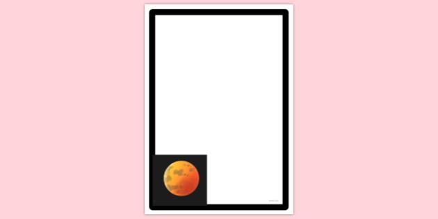 FREE! - Lunar Eclipse | Page Borders | Twinkl (teacher made)