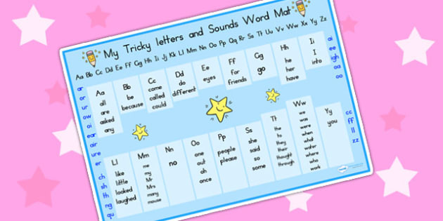 Tricky Letters and Sounds Word Mat (teacher made)